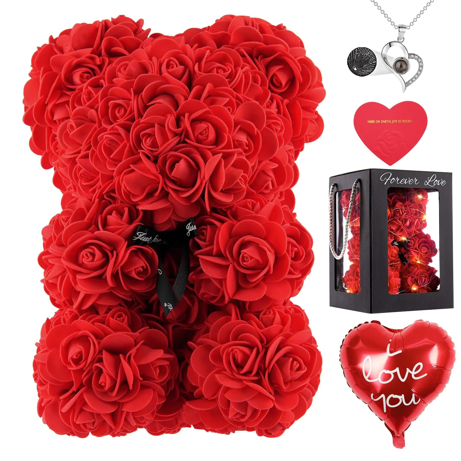Valentines Rose Bear – Cupid’s Corner